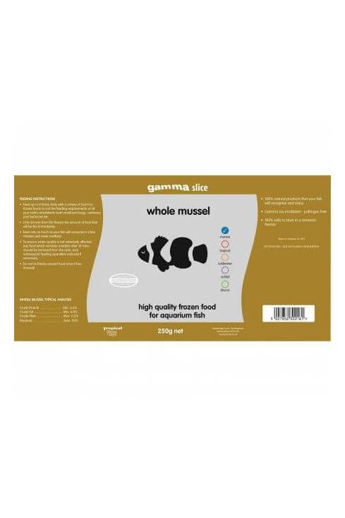 Nutrient-Rich Gamma Slice Whole Mussel 250g – Marine World Aquatics